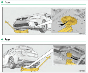 How to Jack up Lexus IS 250 CT 200h ES 350 LS 460 LS 430